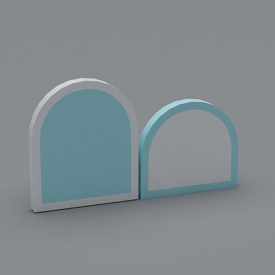 Stylish Arched Bookends 3D model