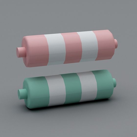Vibrant Low-Poly Cylinder 3D Model
