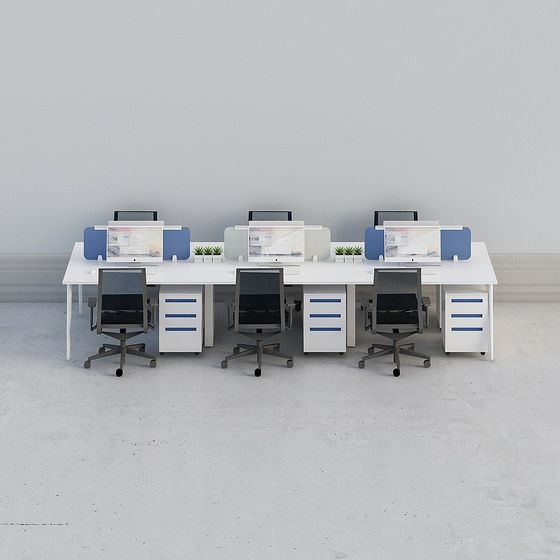 Open Workspace 3D model for Modern Offices