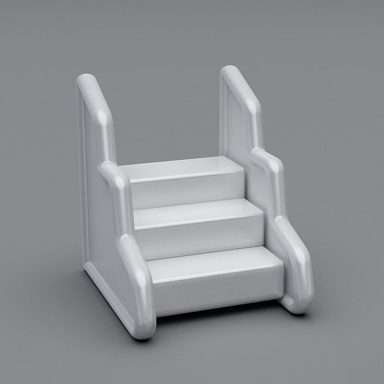 Modern Low-Poly Staircase 3D Model