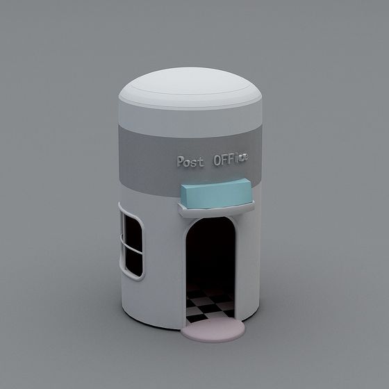 Elegant Low-Poly Post Office 3D model