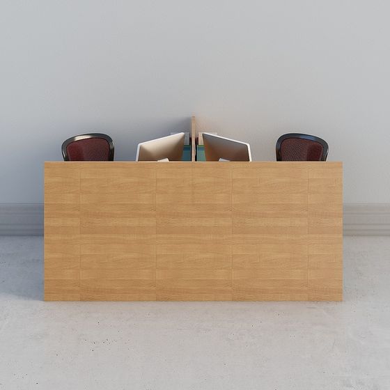 Modern Low-Polygon Reception Desk 3D model