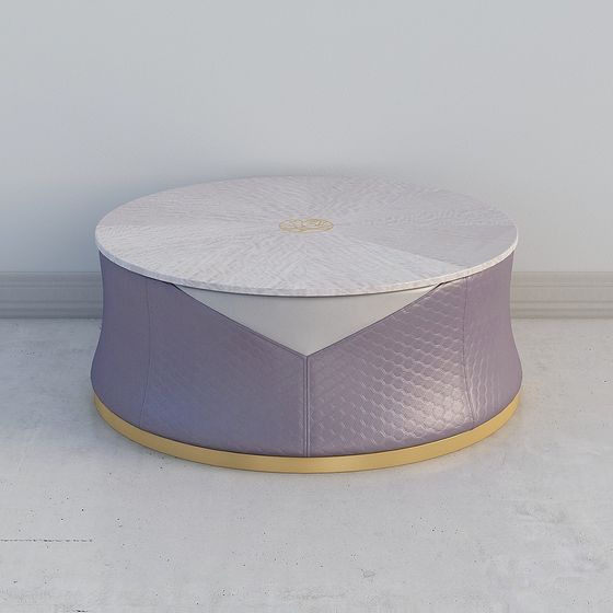 Stylish Low-Polygon Round Table 3D model