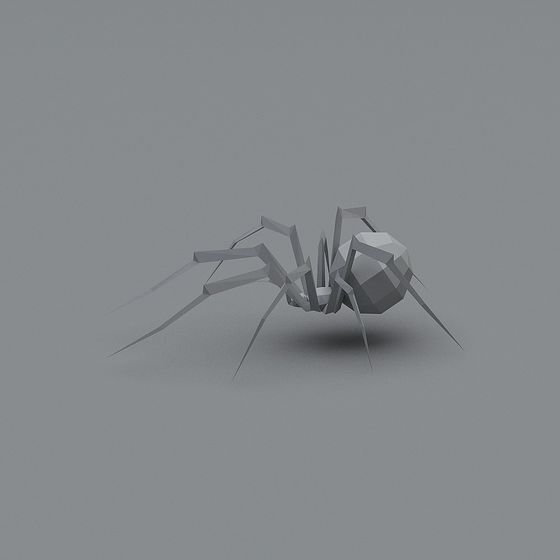 Stylish Low Poly Spider 3D Model