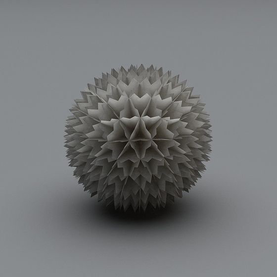 Spiky Sphere 3D model - Unique Low Polygon Design