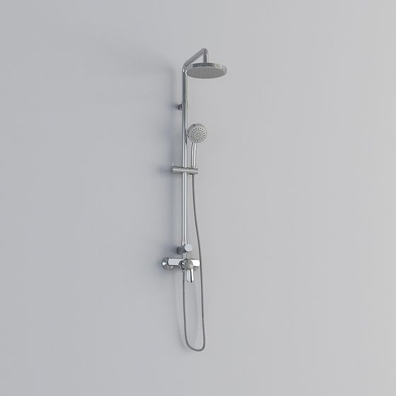 Minimalist Shower System 3D Model