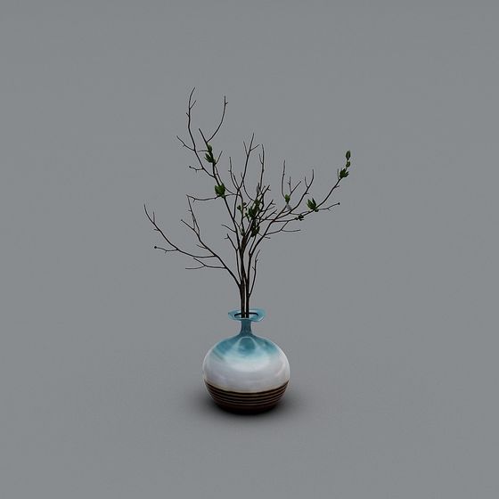 Spring Blossom Vase 3D model for Creative Projects
