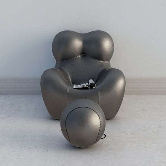 Futuristic Low-Poly Chair 3D model