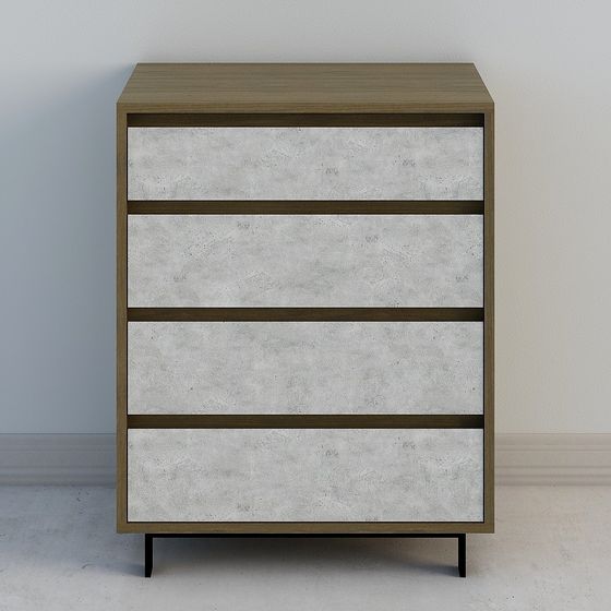 Concrete Drawer Cabinet 3D model for Urban Spaces