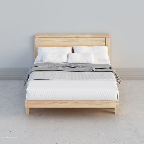 Modern Minimalist Bed Frame 3D model