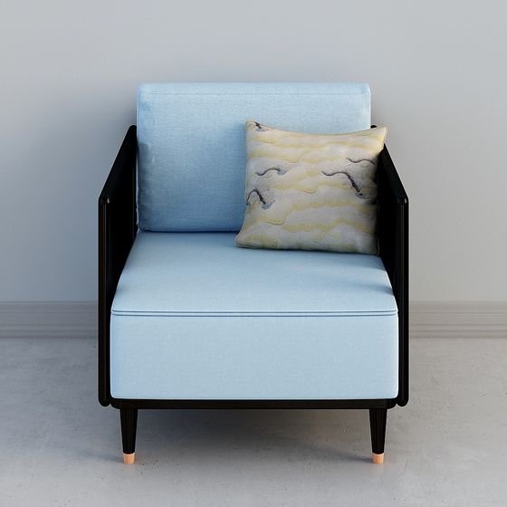 Elegant Low-Poly Armchair 3D model for Modern Spaces