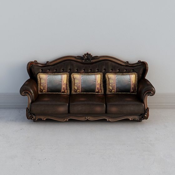 Royal Leather Sofa 3D model