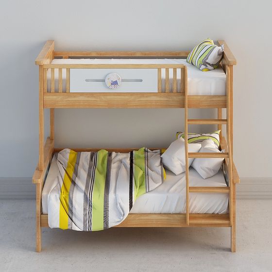 Cozy Bunk Bed 3D model