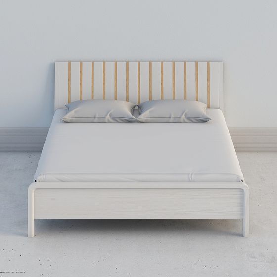 Minimalist 3D Bed Frame Model