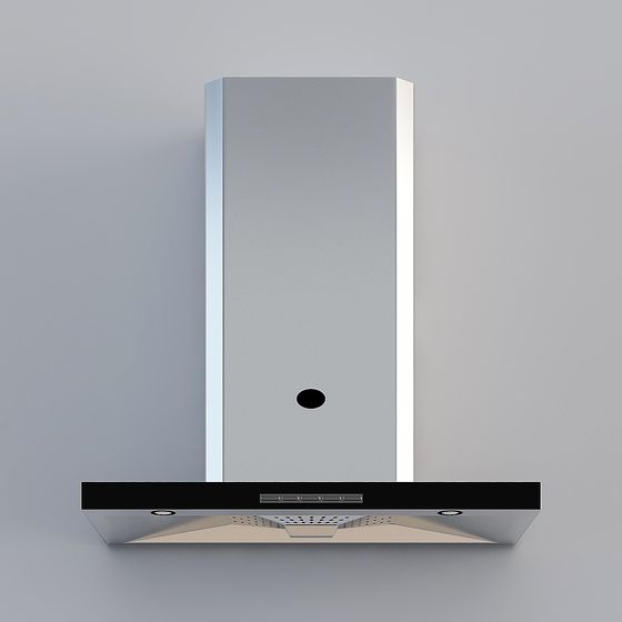 Stylish Low-Poly Kitchen Hood 3D model for Modern Spaces