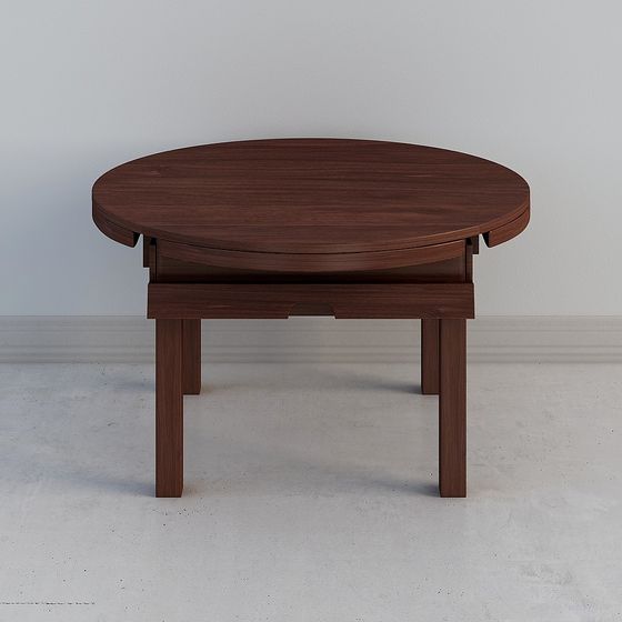 Low Polygon Round Table 3D Model