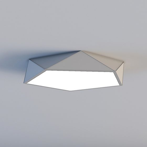 Geometric Ceiling Light 3D Model for Modern Spaces