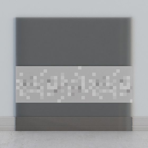 Pixel Art Wall Decor 3D Model