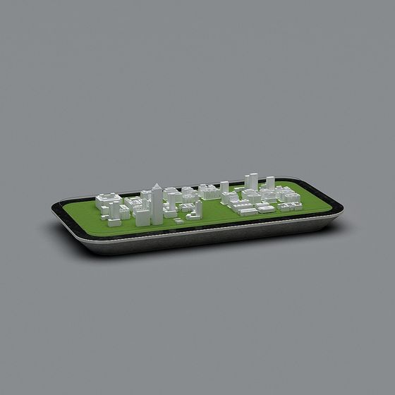Nano City 3D Model – Futuristic Miniature Skyline