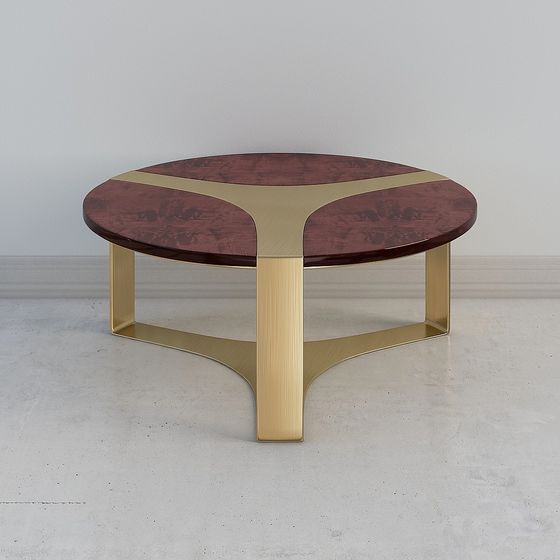 Elegant Low-Polygon Coffee Table 3D model