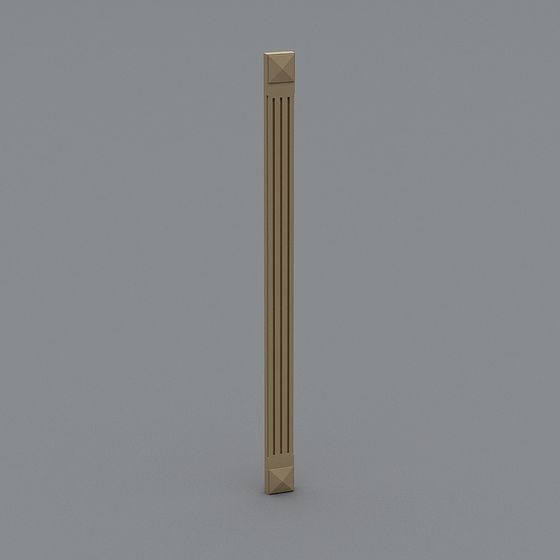 Golden Pyramid Column 3D model