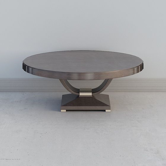 Stylish Low-Poly Round Table 3D Model for Interiors