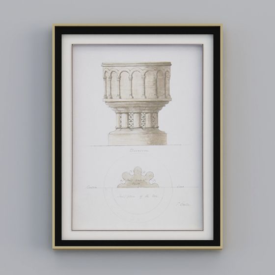 Realistic Roman Column 3D model
