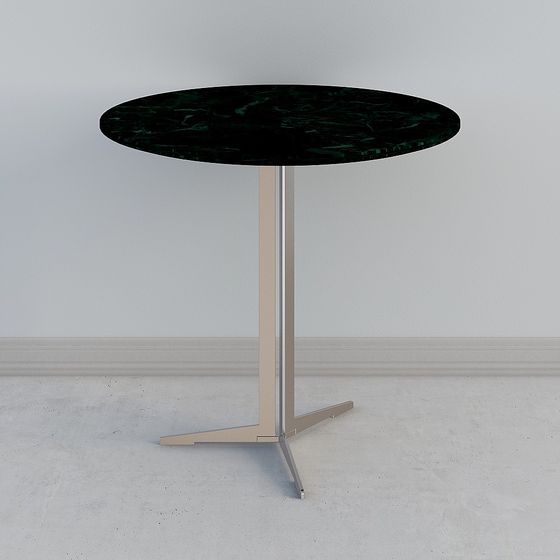 Chic Low-Poly Round Table 3D model for Modern Spaces