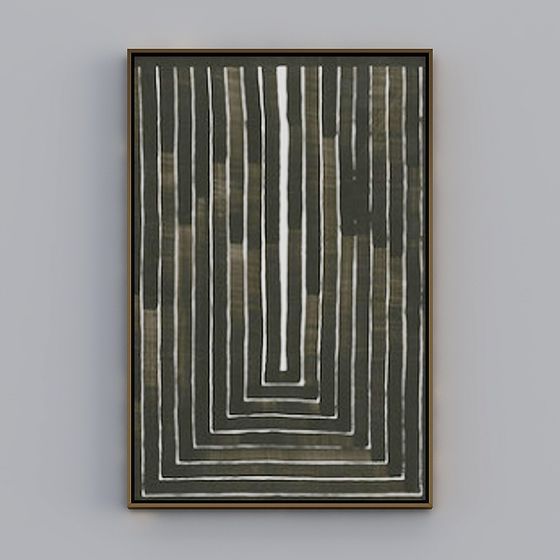 Abstract Line Art 3D Model for Creative Spaces