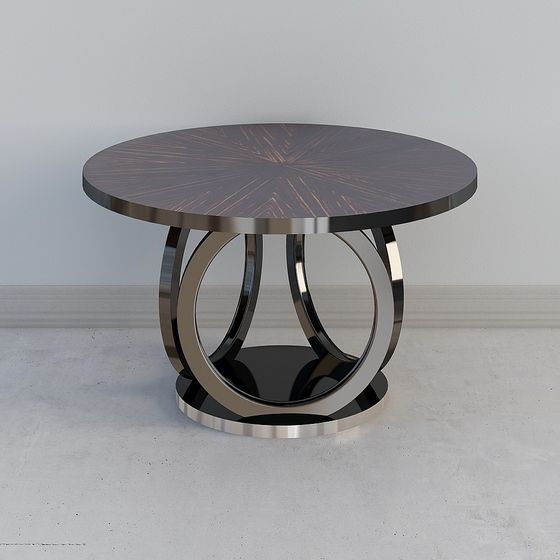 Low Poly Round Table 3D model Design