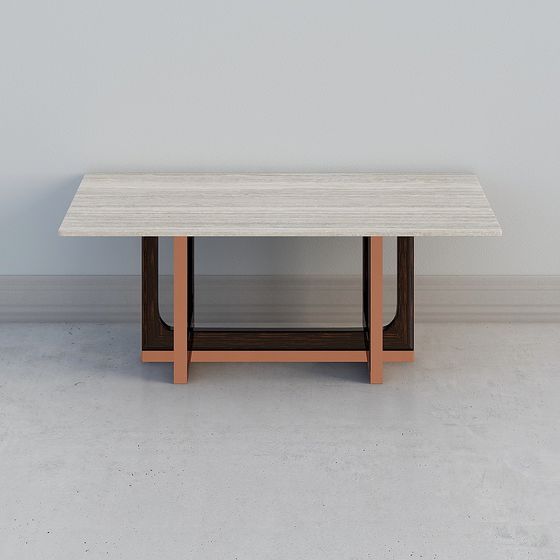 Elegant Low-Poly Dining Table 3D Model