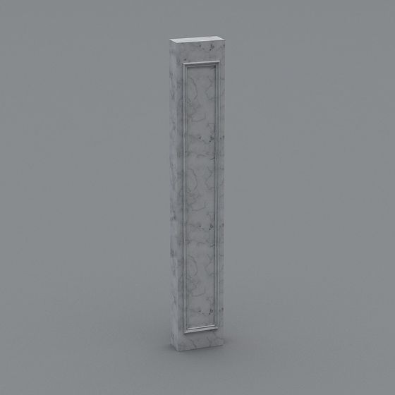 Chic Marble Column 3D model for Contemporary Designs