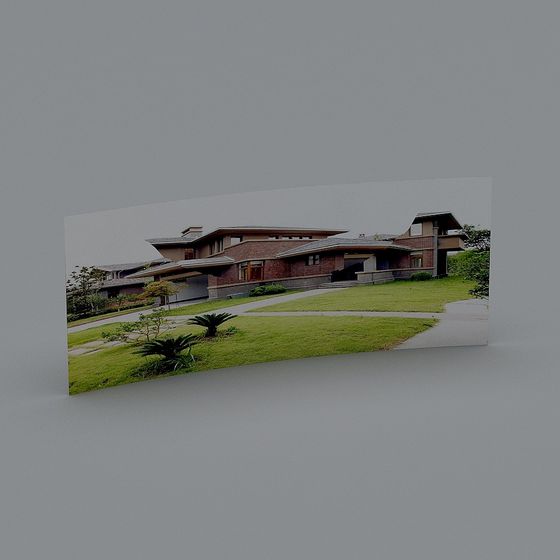 Mountain Villa Low Polygon 3D model