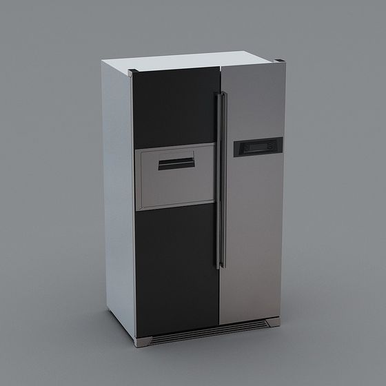 Modern Low-Polygon Refrigerator 3D model for Contemporary Spaces