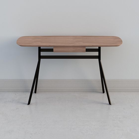 Streamlined Office Desk 3D model