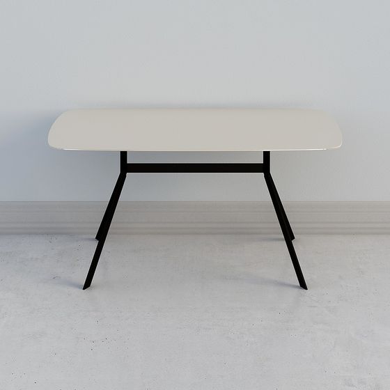 Streamlined Dining Table 3D model