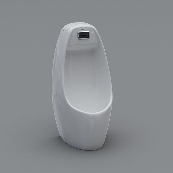 Sleek Low-Poly Urinal 3D model for Modern Design
