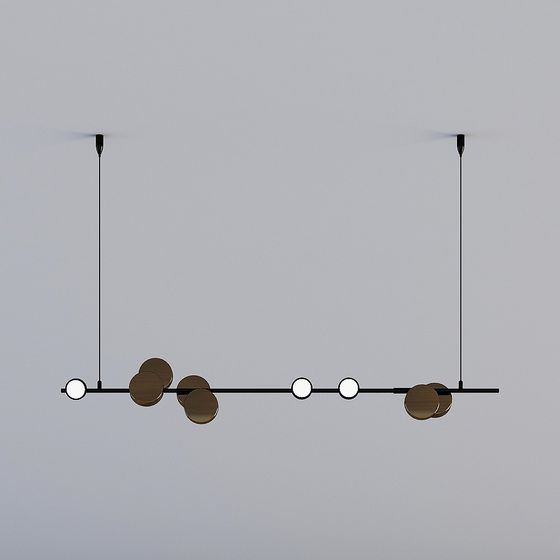 Elegant Hanging Light 3D model for Modern Interiors