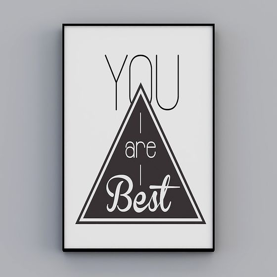 Inspirational Poster 3D model for Modern Design