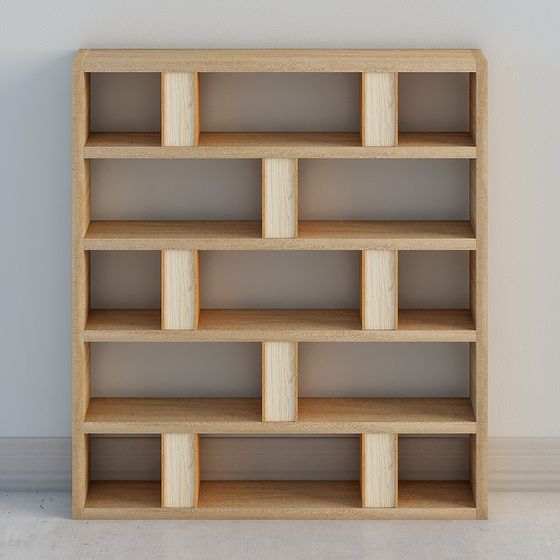Modular Bookshelf 3D model for Modern Interiors