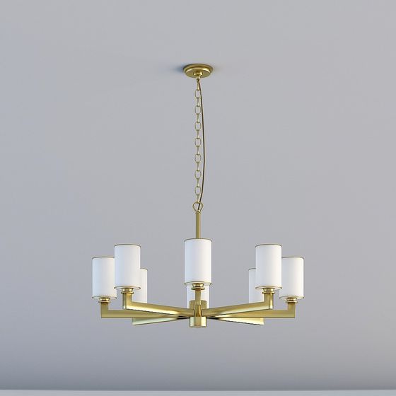 Elegant Hanging Chandelier 3D Model – Scandinavian Design