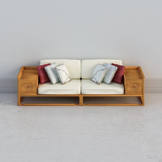 Elegant Low-Poly Sofa 3D model for Modern Homes