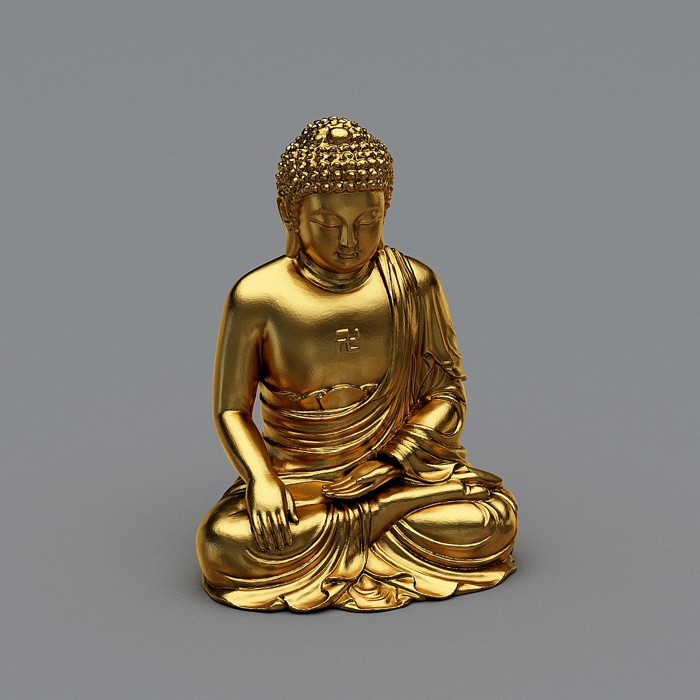 Buddha 3D Model OBJ | Realistic and Detailed Buddhist Statue