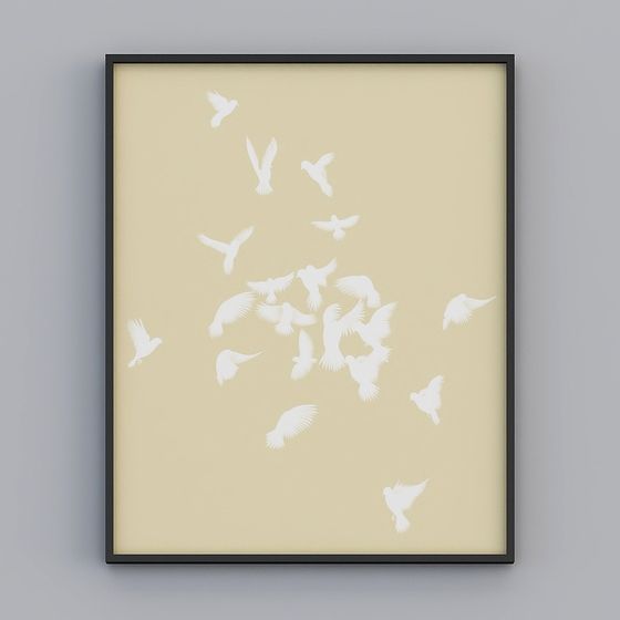 Flying Peace Doves 3D model