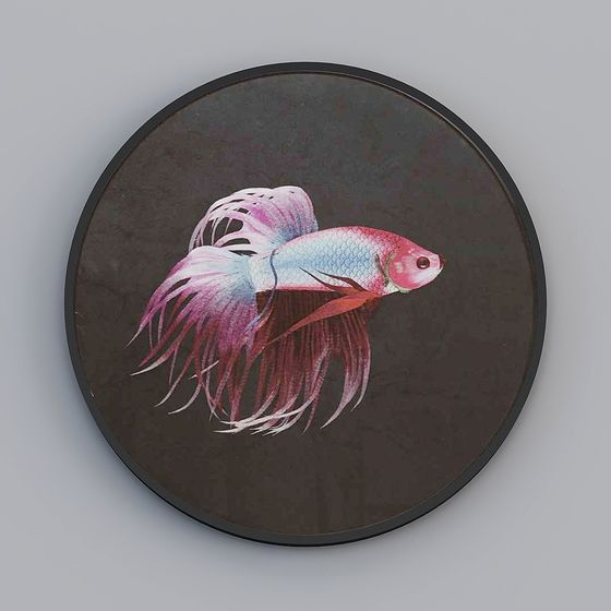 Colorful Betta Fish 3D model for Modern Design