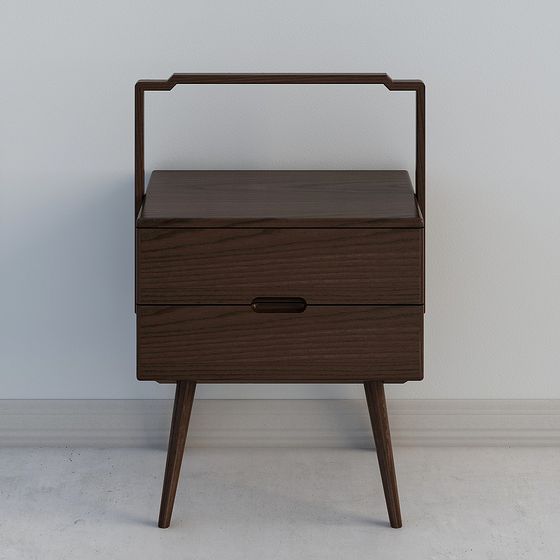 Chic Low Poly Nightstand 3D model for Modern Interiors