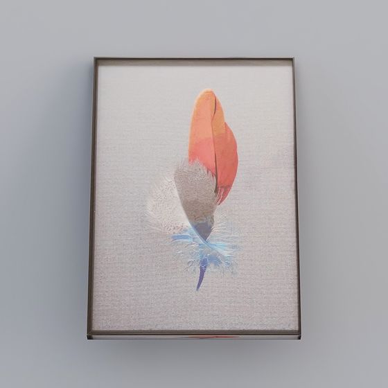 Feather Art Low-Poly 3D model