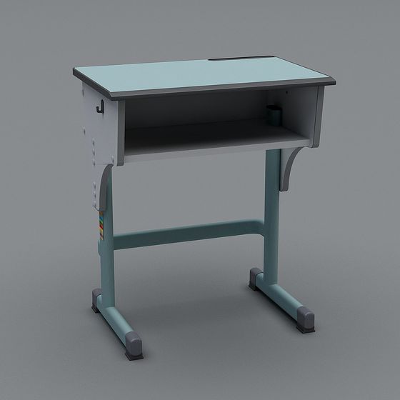 Stylish Low-Poly School Desk 3D model