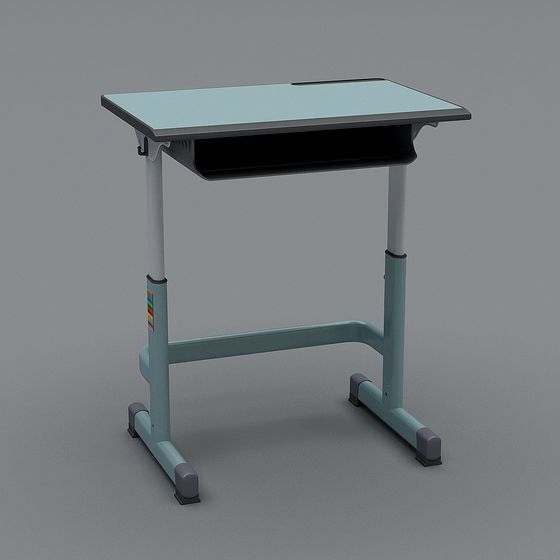 Stylish Low-Polygon Desk 3D model for Creative Spaces