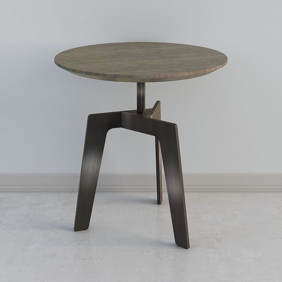 Earth Color L5002C-2 Small Circle Table 3D Model – Cozy Living Free